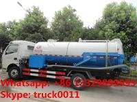 China dongfeng duolika 4*2 LHD 120hp sludge tank truck for sale, best price China good price vacuum sewage suction truck for sale