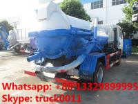 China dongfeng duolika 4*2 LHD 120hp sludge tank truck for sale, best price China good price vacuum sewage suction truck for sale