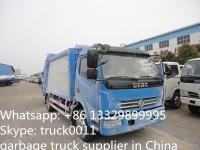 China hot sale Dongfeng 3-5cbm compression garbage truck,dongfeng furuika 4*2 LHD 4m3 refuse garbage compactor truck for sale for sale