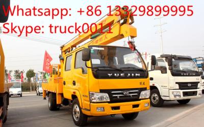 China Yuejin 14m-16m high altitude operation truck for sale,hot sale Yuejin 4*2 14-16m aerial working platform truck for sale