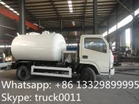 China hot sale lpg gas cooking propane delivery truck, dongfeng brand 4*2 LHD/RHD 5500L lpg gas transported tank truck for sale
