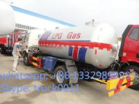 China hot sale lpg gas cooking propane delivery truck, dongfeng brand 4*2 LHD/RHD 5500L lpg gas transported tank truck for sale