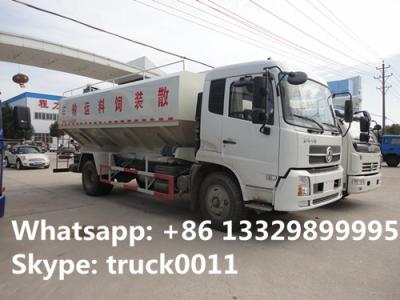 China Euro 3 dongfeng tianjin Cummins 170hp livestock and poultry transportation feed tank truck, farm-oriented feed truck for sale