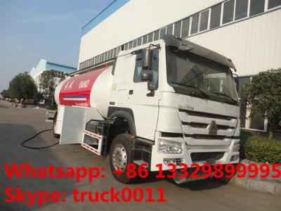 China SINO TRUK HOWO brand propane gas dispensing truck for sale, 10metric tons cooking gas dispensing truck for retail for sale