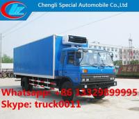 China hot sale dongfeng 153 cummins 190hp 10ton-15ton cold room truck, dongfeng 15tons freezer van truck for frozen seafood for sale