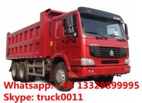 China Euro 2 howo 6*4 RHD 336hp diesel engine dump tipper truck for sale, best price HOWO RHD 40tons for sale
