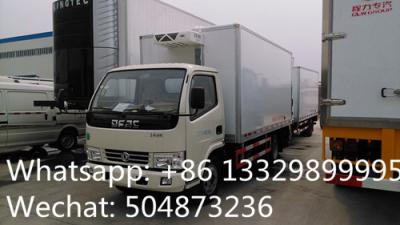 China CLW brand 3tons refrigeratated truck with meat hooks for sale, best price 3-5tons cold room truck for fresh meat/beef for sale