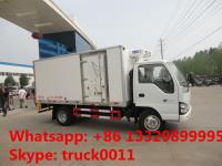 China CLW brand 3tons refrigeratated truck with meat hooks for sale, best price 3-5tons cold room truck for fresh meat/beef for sale