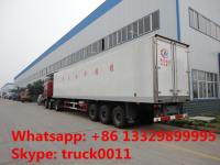 China 40 foot tri-axle mobile refrigerated cargo container trailer, best price factory sale 45tons freezer van semitrailer for sale