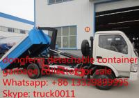 China factory sale detachable container garbage collector truck,dongfeng brand chaochai 95hp diesel roll-on and roll-off truck for sale