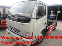 China factory sale detachable container garbage collector truck,dongfeng brand chaochai 95hp diesel roll-on and roll-off truck for sale
