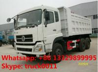 China hot sale dongfeng dalishen 6*4 LHD 20cubic dump truck, factory direct sale dongfeng brand 20tons-30tons tipper truck for sale
