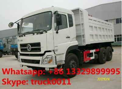 China hot sale dongfeng dalishen 6*4 LHD 20cubic dump truck, factory direct sale dongfeng brand 20tons-30tons tipper truck for sale