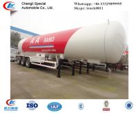 China factory sale ASMEstandard lpg gas propane tanker trailer for export, 25metric tons bulk propane gas tank semitrailer for sale