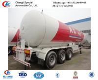 China factory sale ASMEstandard lpg gas propane tanker trailer for export, 25metric tons bulk propane gas tank semitrailer for sale