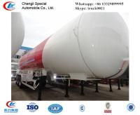 China factory sale ASMEstandard lpg gas propane tanker trailer for export, 25metric tons bulk propane gas tank semitrailer for sale