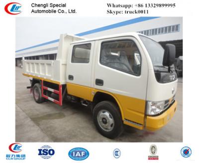 China 95 Hp 4*2 DONGFENG 4*2 LHD Double cabs Dump Truck 4 ton,  best price dongfeng chaochai 95hp mini dump tipper truck for sale