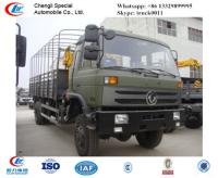 China dongfeng 4*4 knuckle boom mounted on truck, hot sale dongfeng truck with crane for sale, best price crane truck for sale