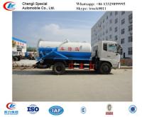 China dongfeng tianjin 4*2 LHD sewage suction truck for sale, Factory sale best price dongfeng 8m3 vacuum sludge tank truck for sale