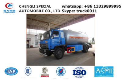 China dongfeng brad 10,000L lpg gas delivery truck for sale, Dongfeng 190hp cooking gas transporting tank vehicle for sale for sale