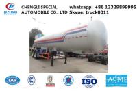 China CLW brand double BPW axles 40.5cubic road transported lpg gas tank for sale, 17tons lpg gas tank trailer for sale for sale