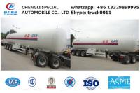 China ASME SONCAP 56000L LPG gas tank semi trailer,best price CLW Brand 56cubic meters lpg gas propane trailer for sale for sale