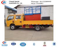 China DongFeng 4*2 LHD/RHD lifting high altitude operation truck for sale, best price hydraulic manlift aerial platform truck for sale