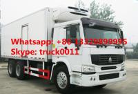 China SINO TRUK HOWO 25tons refrigerated truck with THERMO King refeer for sale, best price HOWO 336hp cold room truck for sal for sale