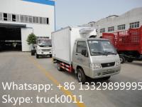 China FOTON 4×2 41HP 1tons Refrigerator Truck,best quality  forland mini 1tons gasoline cold room truck for ice-cream for sale for sale