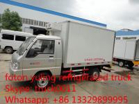 China FOTON 4×2 41HP 1tons Refrigerator Truck,best quality  forland mini 1tons gasoline cold room truck for ice-cream for sale for sale