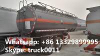 China 2 axles 25ton chemical liquid tank trailer for sale, hot sale best price Hydrochloric acid Transported semitrailer for sale