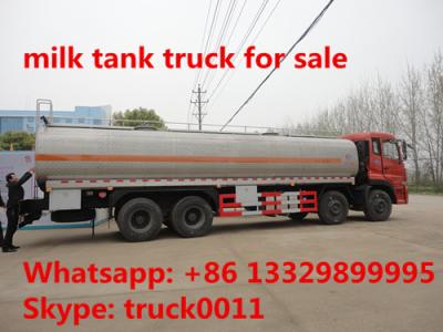 China factory sale dongfeng tianlong 6*4 30cbm liquid food tank truck for sale, stainless steel tank for liquid food for sale for sale