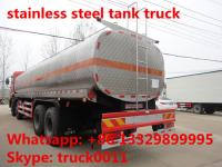China factory sale dongfeng tianlong 6*4 30cbm liquid food tank truck for sale, stainless steel tank for liquid food for sale for sale