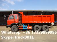 China hot sale best price 210hp dongfeng sand and stone dump truck, 25ton dongfeng brand LHD 6*4 dump tipper truck for sale for sale