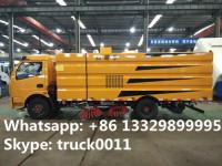 China hot sale best price dongfeng chaochai 120hp diesel road sweeper truck, good price factory sale airport sweeping vehicle for sale