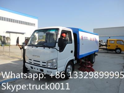 China high quality Japan brand 4*2 LHD street sweeper truck for sale, factory sale best price ISUZU road cleaning vehicle for sale