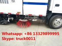 China dongfeng 4*2 street high pressure cleaning sweeper truck, hot sale best price highpressure washing truck on road sweeper for sale