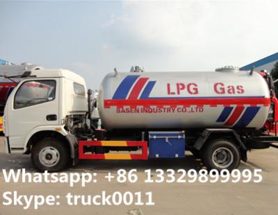 China dongfeng 95hp 5500L bulk lpg gas delivery truck for sale, hot sale best price dongfeng 2.3tons propane gas tank truck for sale