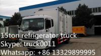 China dongfeng tianjin 4*2 LHD15ton cold room truck for sale, best price 190hp diesel 15tons refrigerated van truck for sale for sale