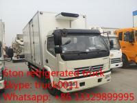 China dongfeng 4*4 120hp 4tons refrigerator truck for sale, best price CLW brand dongfeng 120hp chaochai 4tons cold room truck for sale