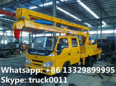 China forland LHD 4*2 12m aerial working truck for  sale, best price forland 12m overhead working platform truck for sale for sale