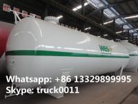 China factory sale 120,000L 50ton lpg gas storage propane tanker, hot sale bullet type bulk surface lpg gas storage tanker for sale