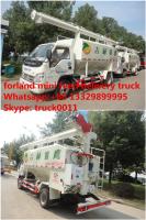 China forland RHD 8cbm animal feed discharging truck, high quality and competitive price poultry bulk feed pellet truck for sale