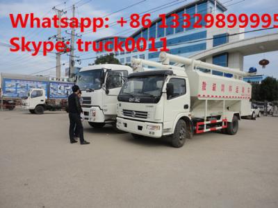 China China best price 6tons hydraulic discharging poultry feed truck for sale, 5-7tons farm-oriented and livestock feed truck for sale
