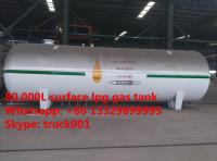 China factory direct sale best price 80,000L bulk lpg gas storage tank for sale, 80  cubic meters propane gas storage tank for sale