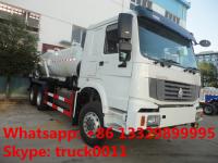 China HOWO LHD 6*4 16,000Liters sewage suction truck for sale, Factory sale best price new HOWO vacuum tank truck for sale for sale