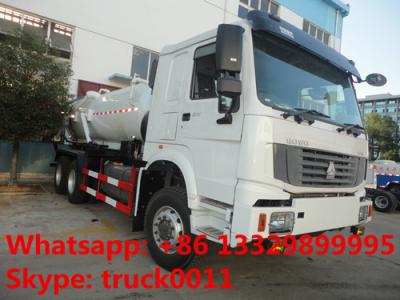 China HOWO LHD 6*4 16,000Liters sewage suction truck for sale, Factory sale best price new HOWO vacuum tank truck for sale for sale