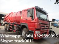 China HOWO LHD 6*4 16,000Liters sewage suction truck for sale, Factory sale best price new HOWO vacuum tank truck for sale for sale