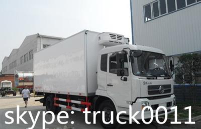 China dongfeng tianjin LHD 10ton-15ton frozen fish transported van truck, hot sale best price cold room truck for frozen food for sale