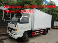 China JMC 5ton cold room truck for fresh eggs and vegetables for sale, JMC brand 3-5tons frozen van truck for frozen seafood for sale